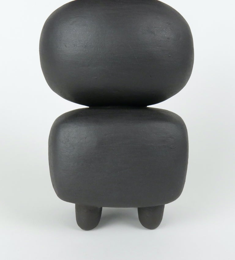 Matte Brown Ceramic TOTEM w/ Gold Arc'd Crown on Soft Cube and Oval ...