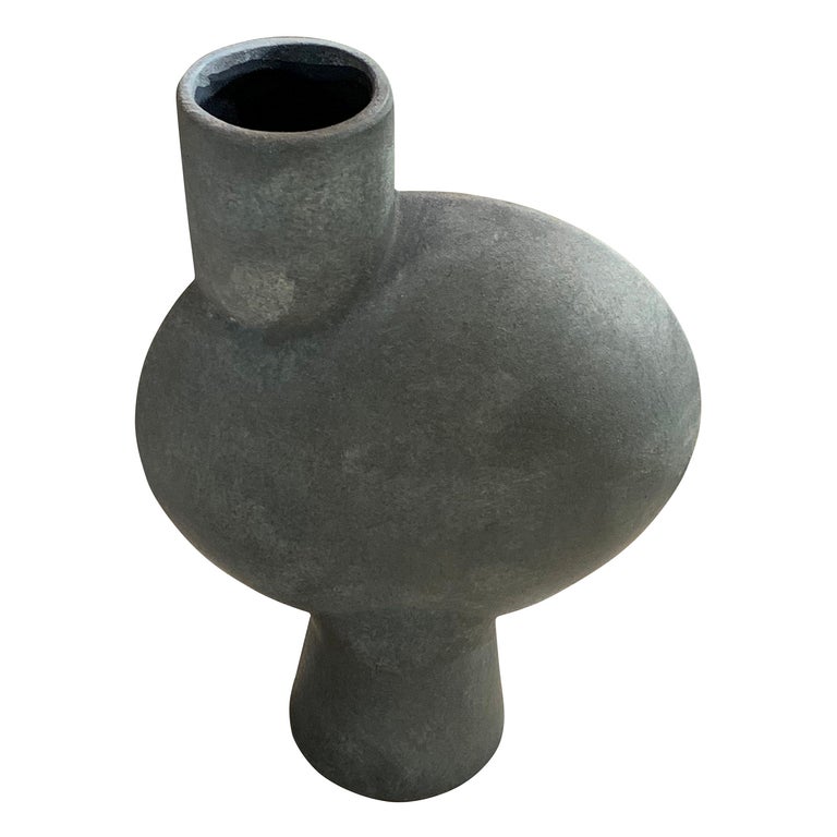 Matte Grey Danish Design Vase, China, Contemporary For Sale at 1stDibs