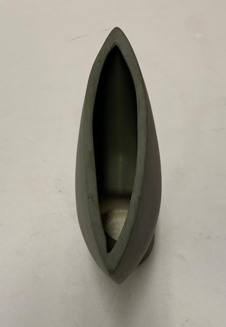 Matte Grey Triangle Shape Danish Design Vase, Contemporary For Sale at ...