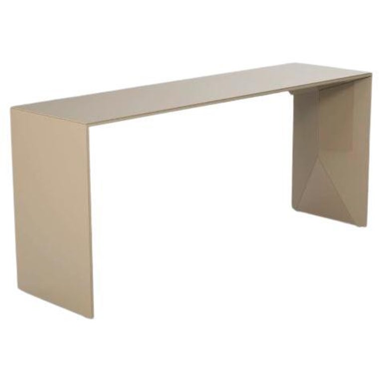 Matte Linen Lacquer Coated with Linen Glass, Bloom Console For Sale at ...