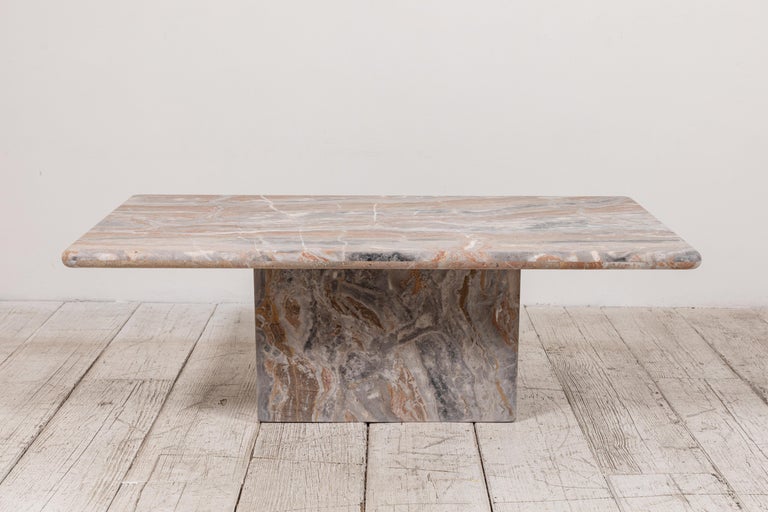 Matte Marble Rectangular Coffee Table at 1stDibs