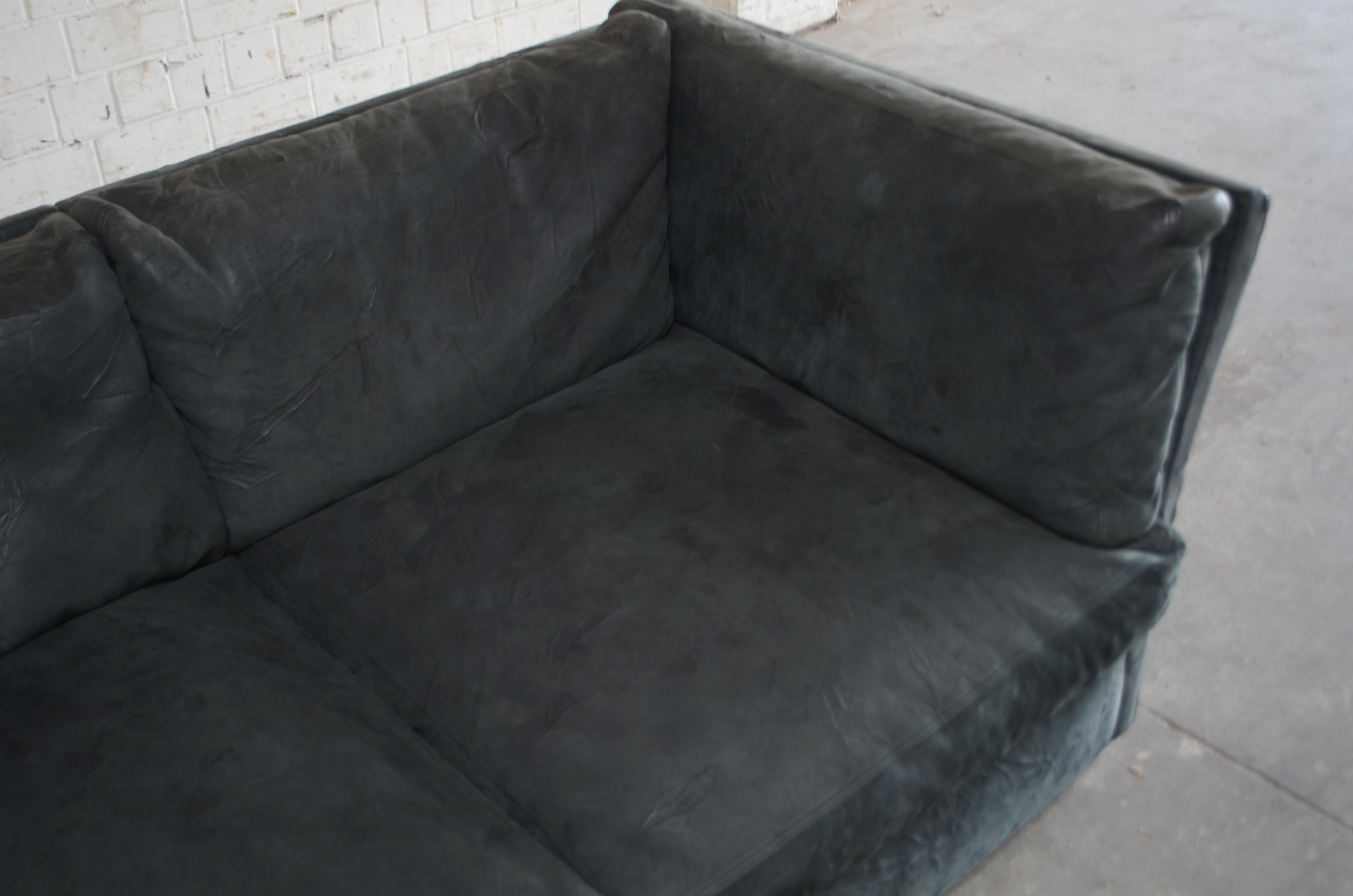 Matteo Grassi Deluxe Petrol Leather Sofa Nirvana Design by Franco Poli ...