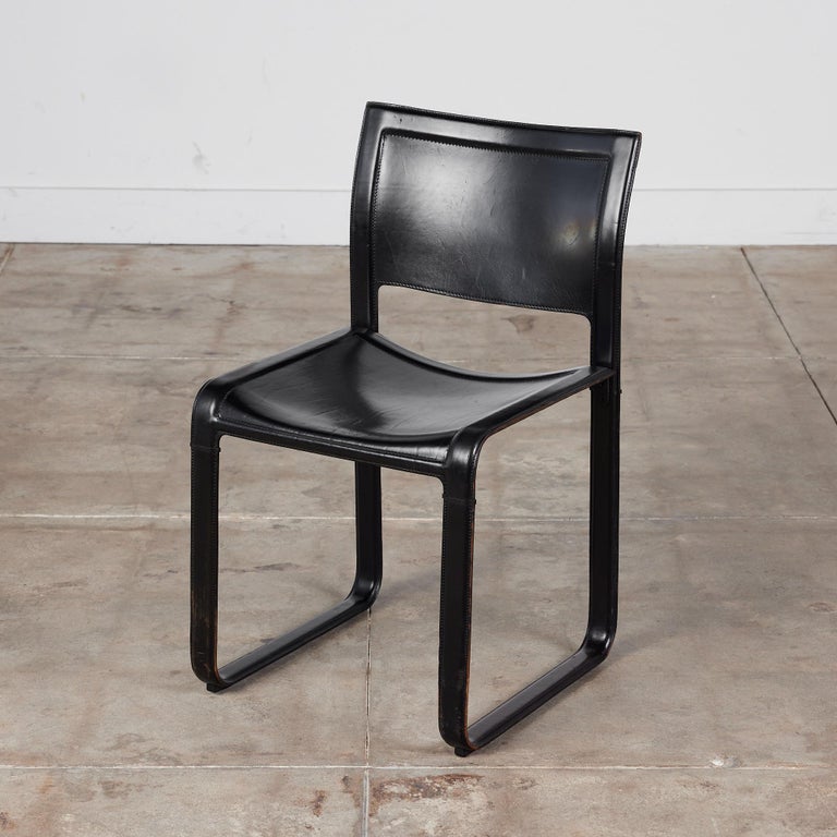 Matteo Grassi Leather Side Chair For Sale at 1stDibs