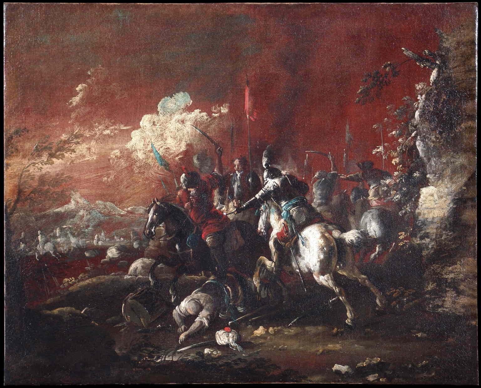Matteo Stom - Matteo Stom Battle Painting 17 century oil canvas For ...