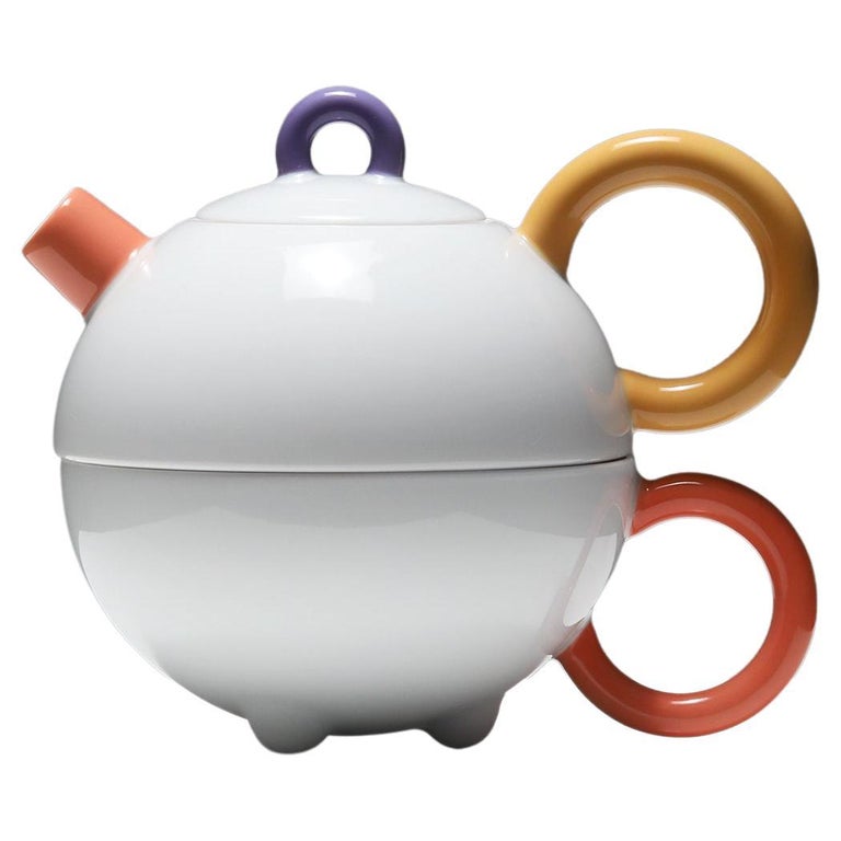 Matteo Thun modern teapot for one, Memphis style 1980s For Sale at 1stDibs