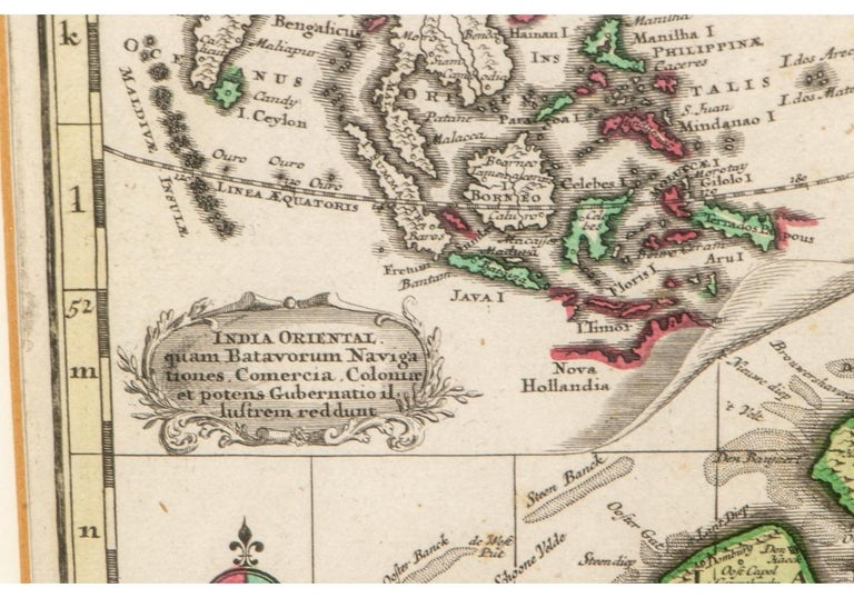 Matthaus Seutter, Framed 1730 Color Engraving Map of "Belgium ...