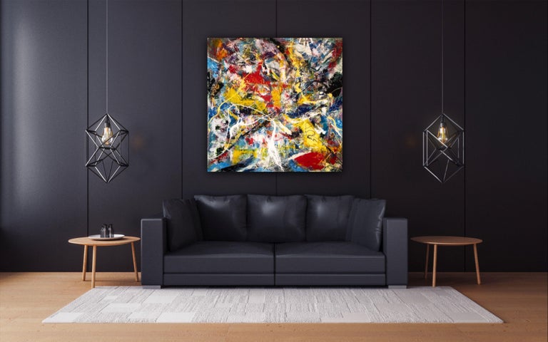 Matthew Corey - Collage, Painting, Acrylic on Canvas For Sale at 1stDibs