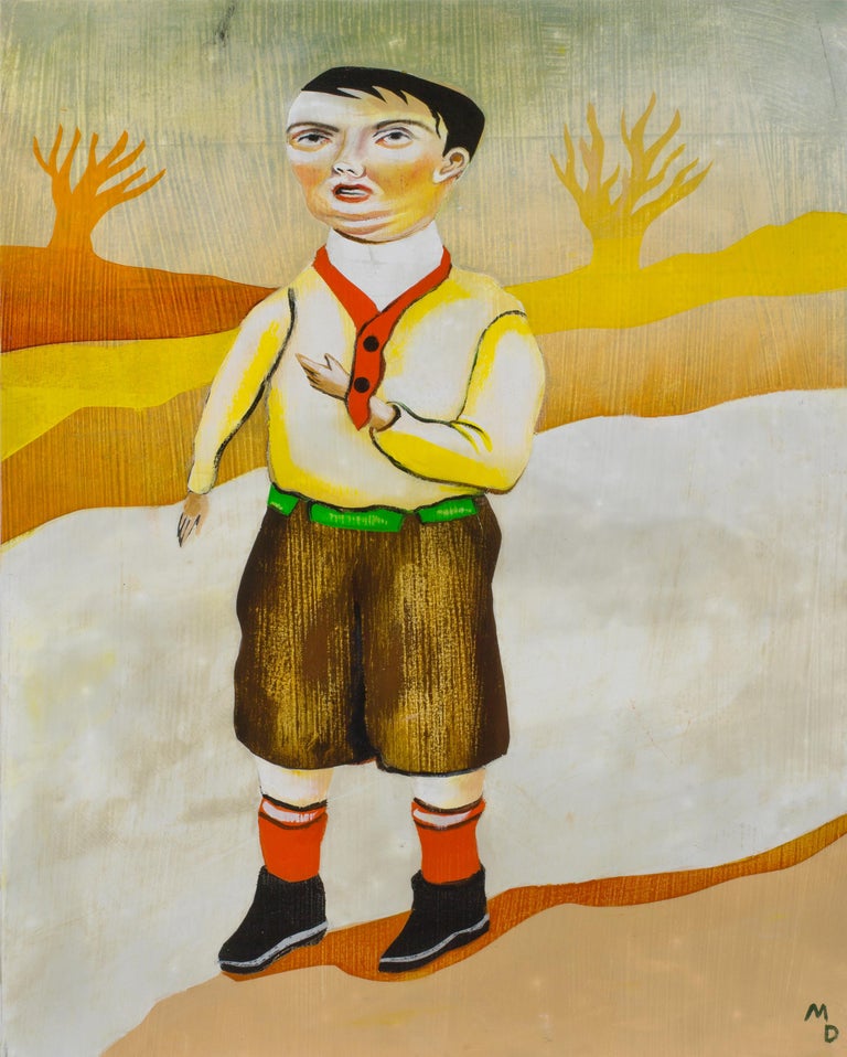 Matthew Dennison - "GLACIER" - oil painting of person in surrealist ...