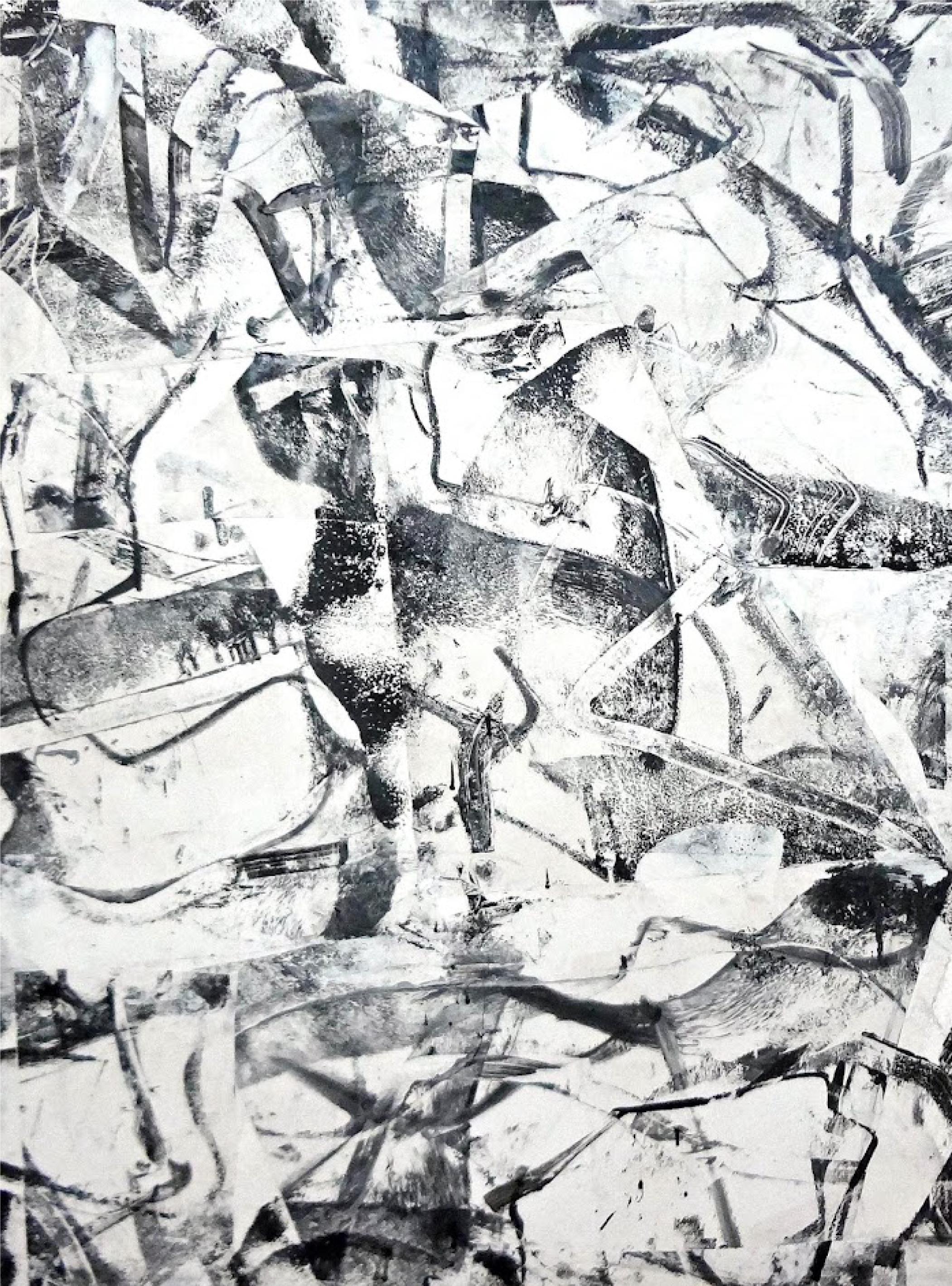 Matthew Dibble - "Brother Smoke" Abstract Expressionist Painting, black ...