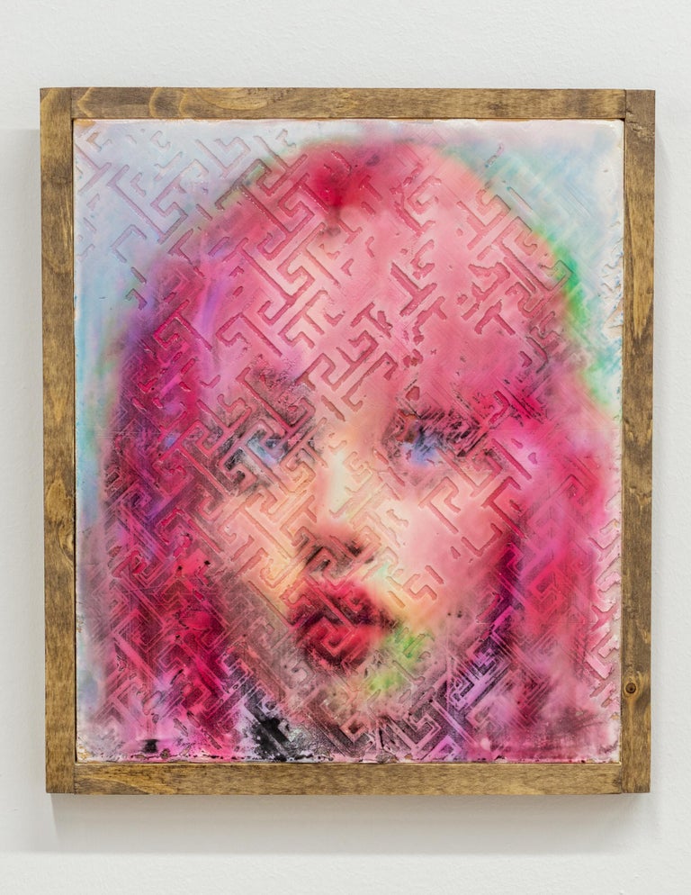 Matthew Dutton - GIRL AFRAID - Impasto Painting - A.I. Woman in Wooden ...