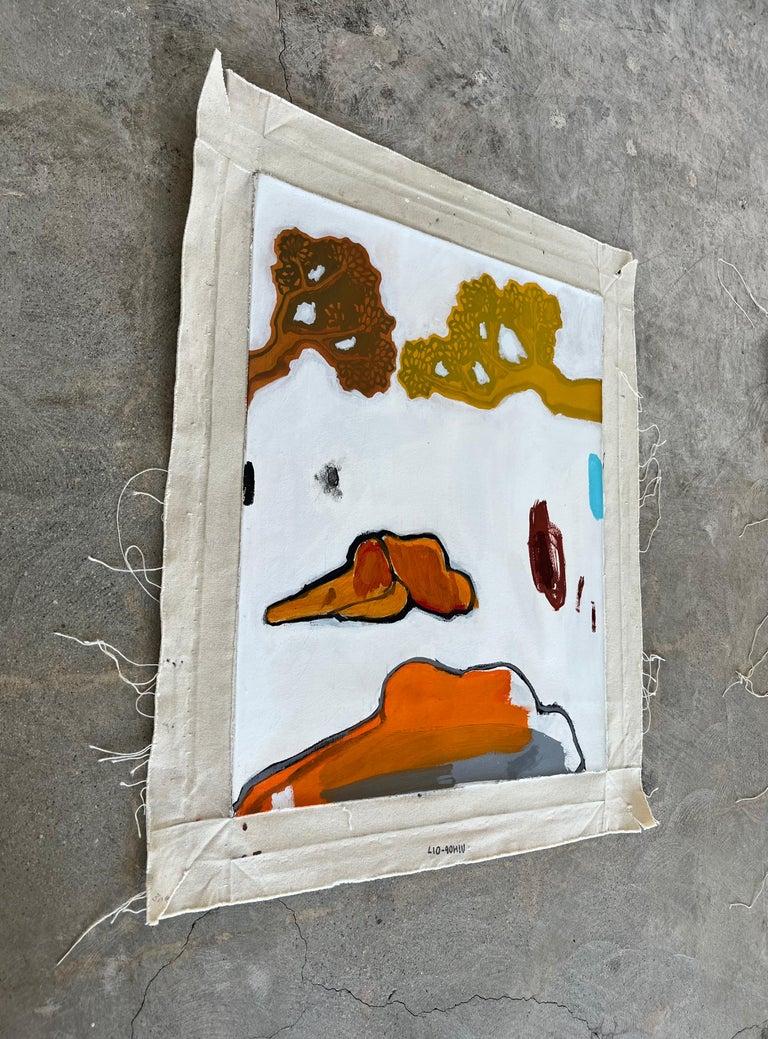 Matthew Heller - Small painting, Untitles, Two Figures Under Trees, Acrylic on Canvas For Sale ...