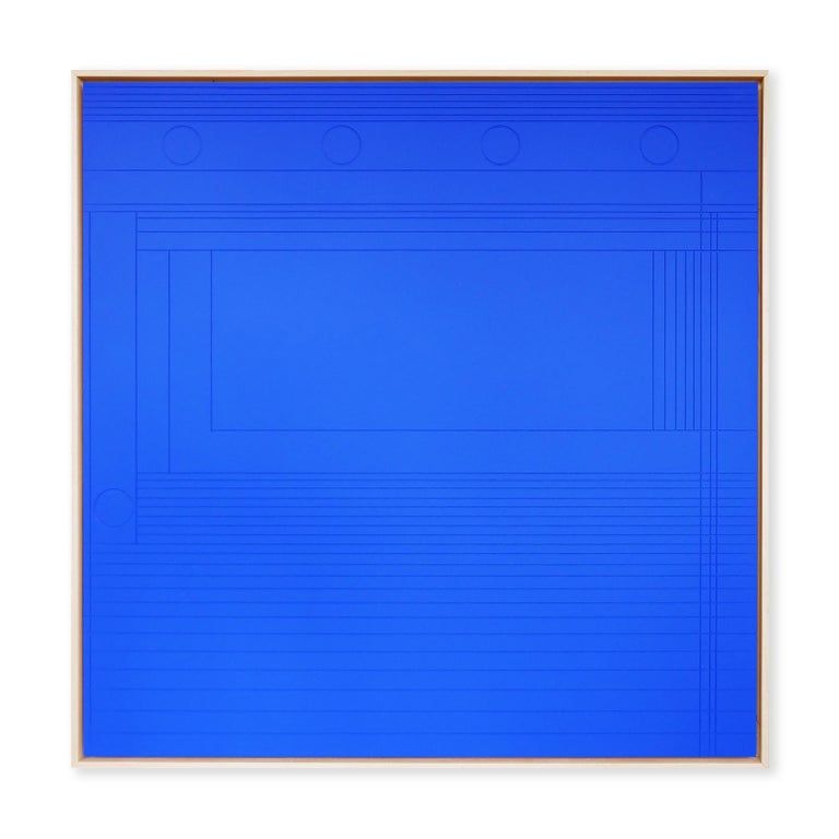 Matthew Reeves - Contemporary Abstract Bright Blue Geometric Groove ...