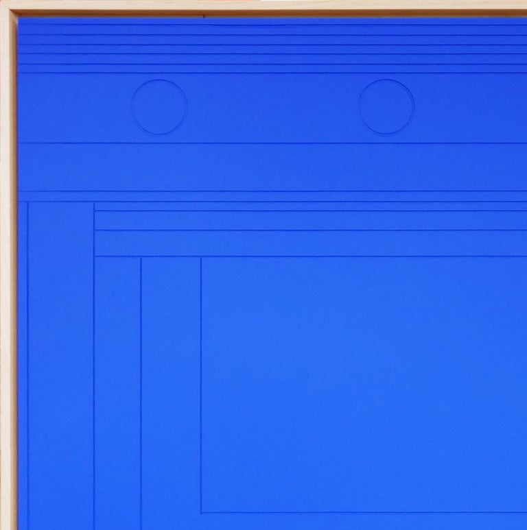 Matthew Reeves - Contemporary Abstract Bright Blue Geometric Groove ...