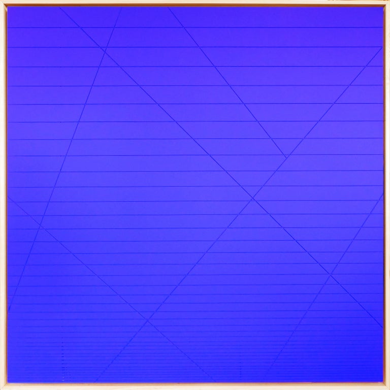 Matthew Reeves - Contemporary Abstract Bright Blue Geometric Linear ...