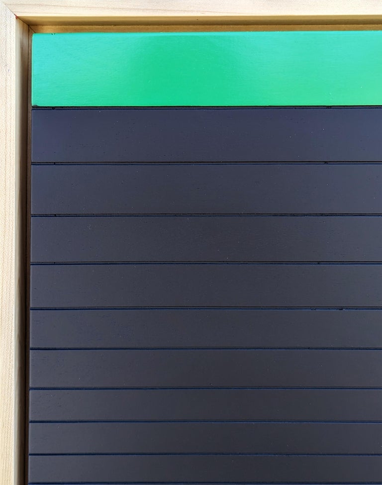 Matthew Reeves - Contemporary Black and Green Linear Abstract Geometric ...