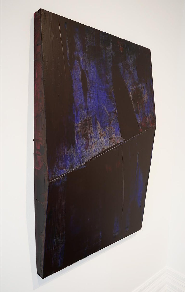 Matthew Reeves - Contemporary Deep Blue and Black Abstract Geometric ...