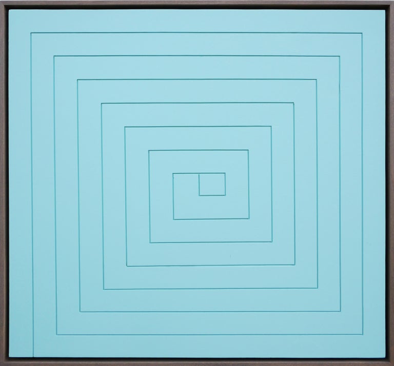Matthew Reeves - "Entrapment" Contemporary Pastel Sky Blue Linear ...
