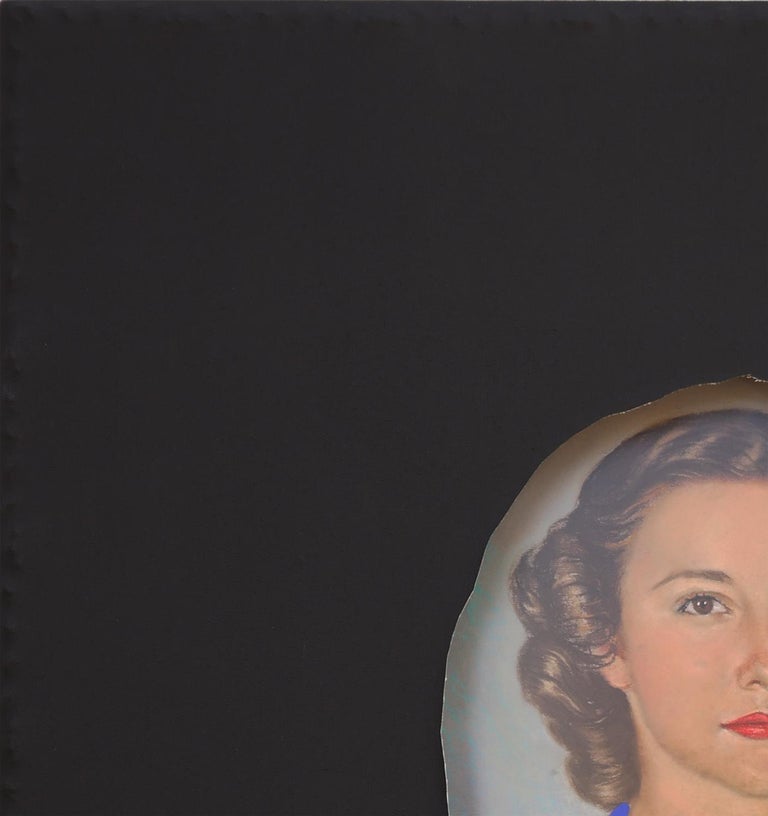 Matthew Reeves - "Gertrude" Contemporary Black Canvas Wrapped Portrait ...