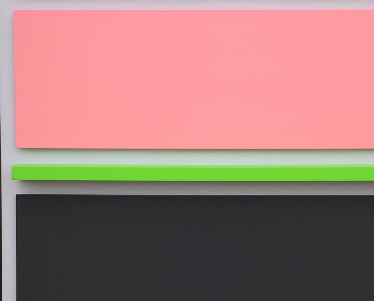 Matthew Reeves - “Green’s Cut” Abstract Geometric Floating Pink Ombre ...