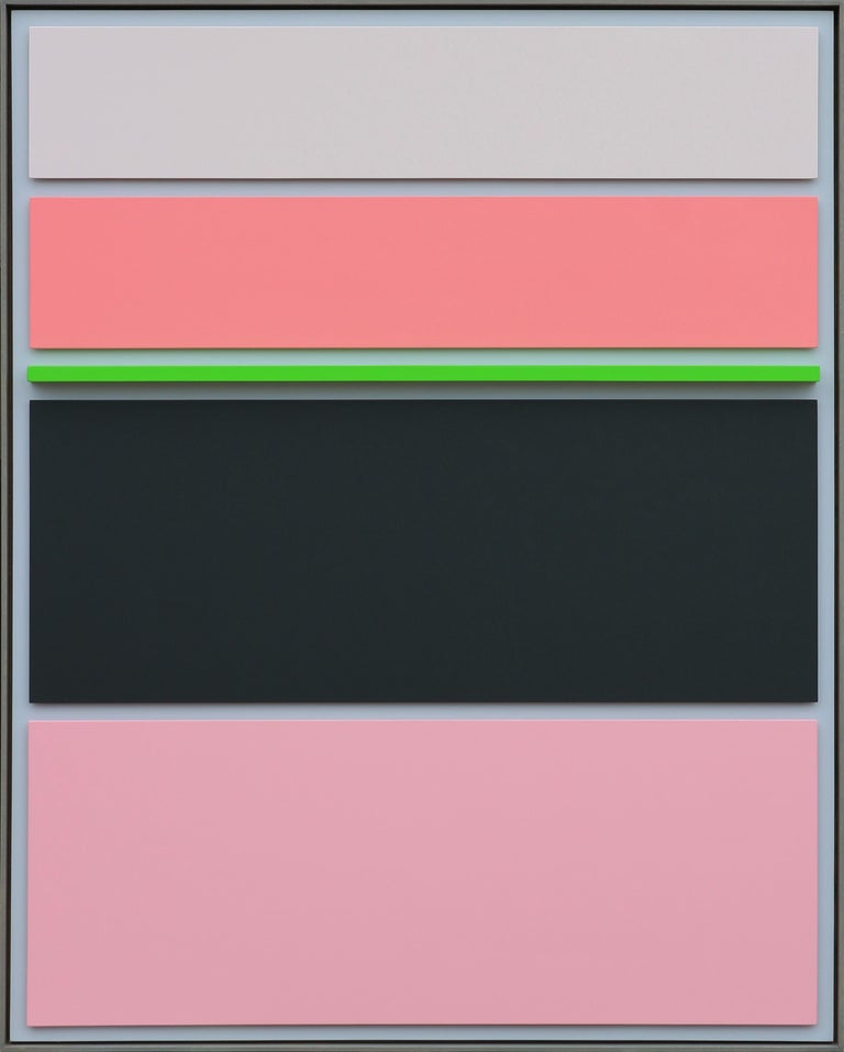 Matthew Reeves - “Green’s Cut” Abstract Geometric Floating Pink Ombre ...