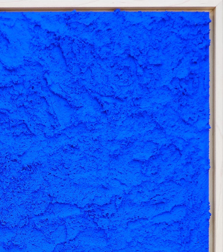 Matthew Reeves - "Small Bay 1" Contemporary Bright Blue Textured ...