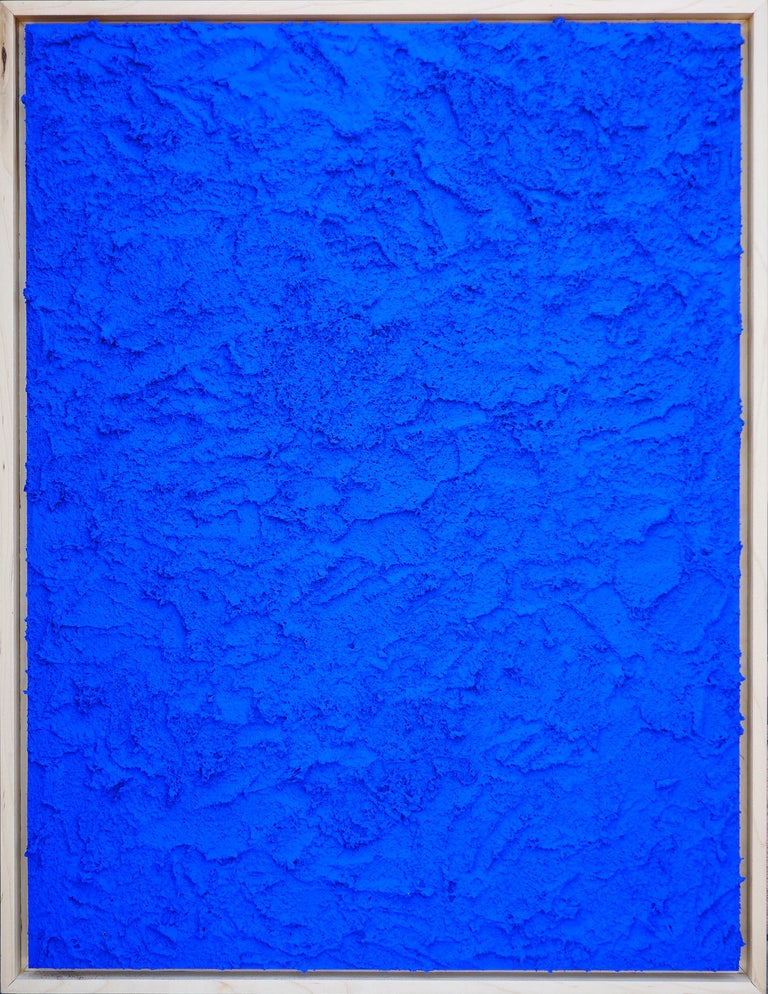 Matthew Reeves - "Small Bay 1" Contemporary Bright Blue Textured ...