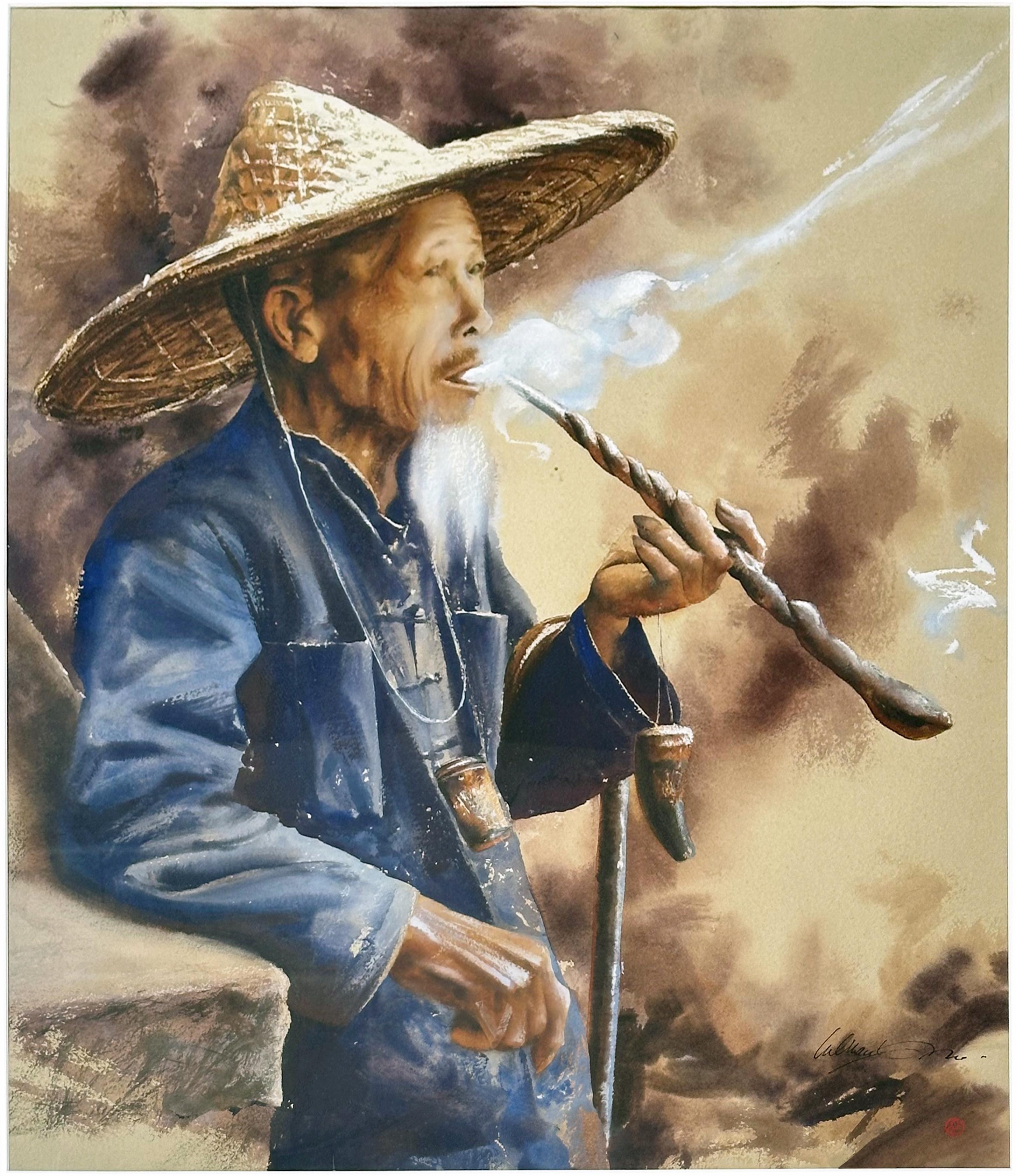 William Matthews Man Smoking Pipe For Sale at 1stDibs