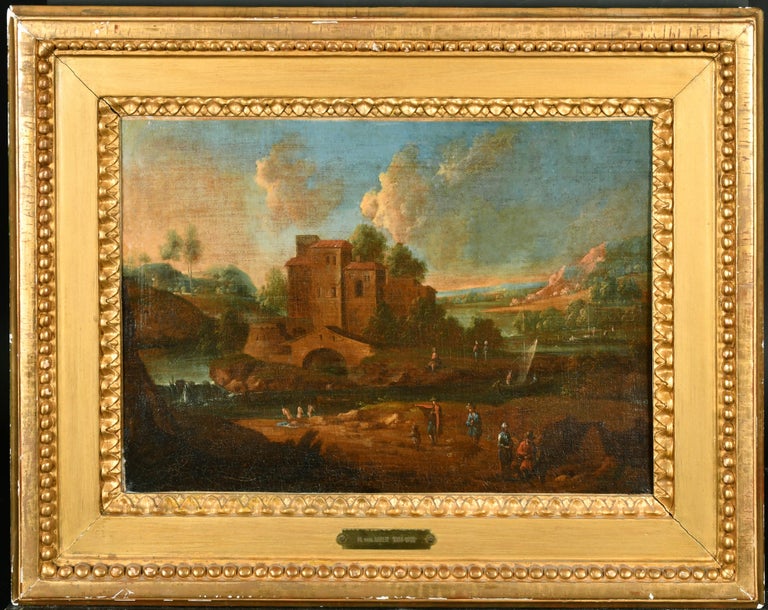 Fine Dutch 1700's Dutch Old Master Oil Painting Ancient Fortified City ...