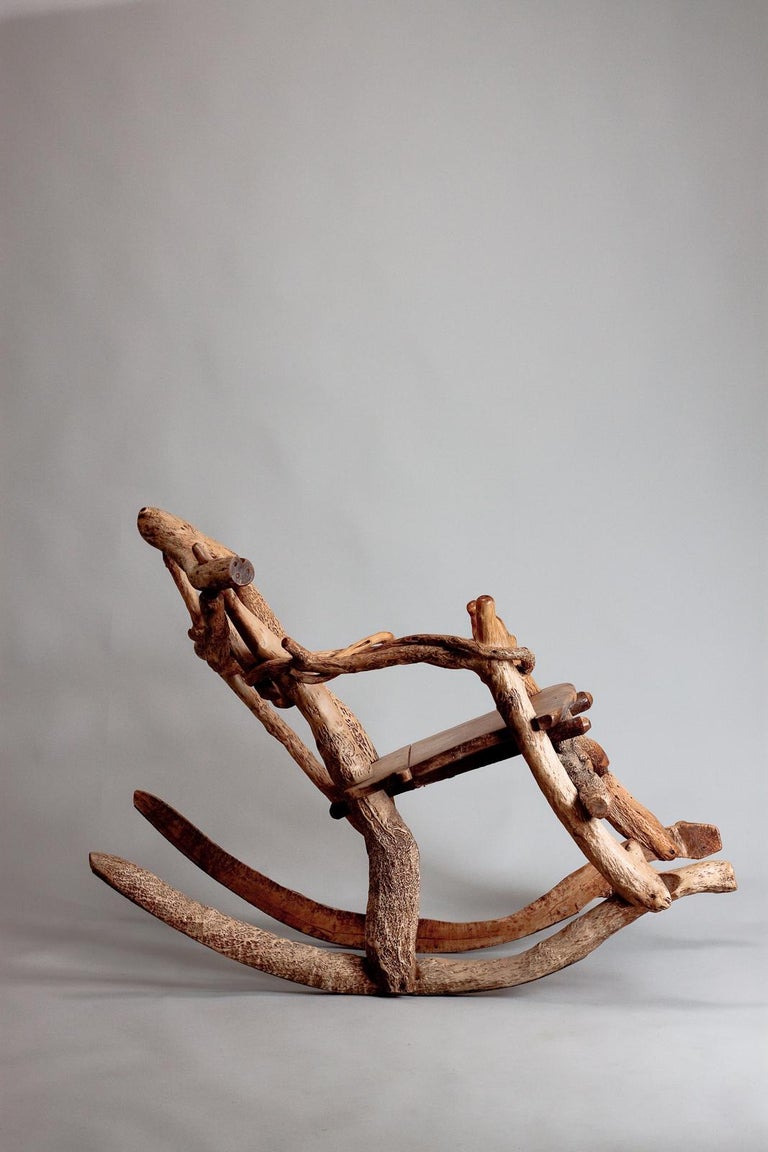 Matti Savijärvi, Finnish 1920s Rocking Chair Made of Roots For Sale at ...