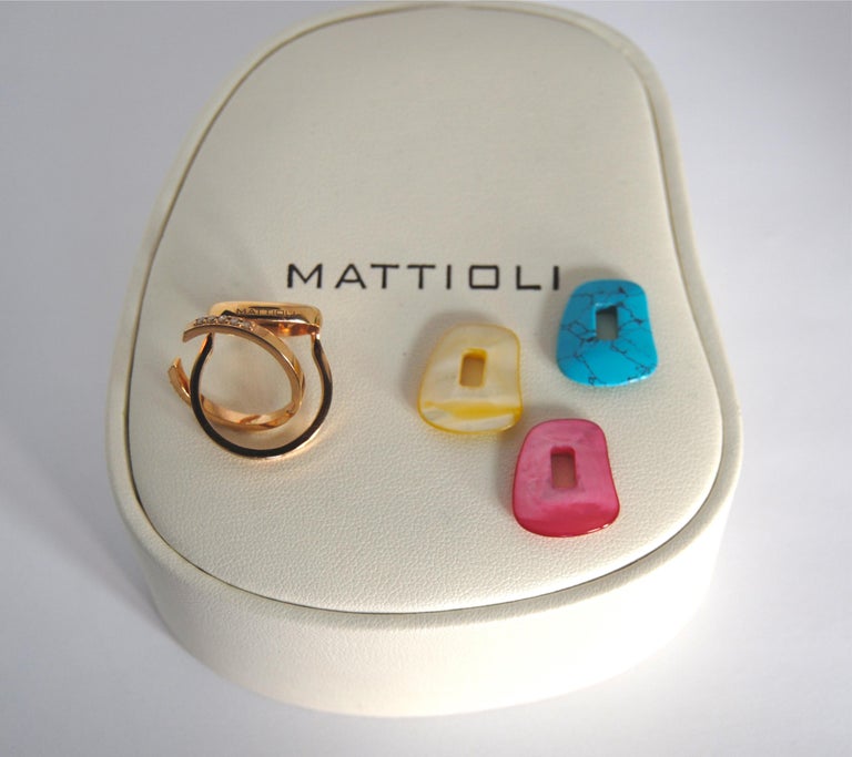 Mattioli Puzzle Collection 18 Karat Rose Gold Ring with Diamonds and 3 ...