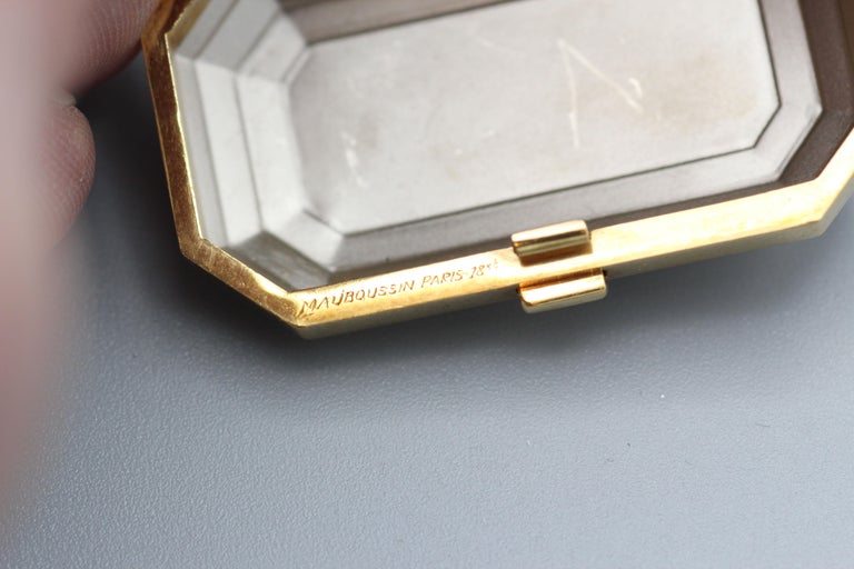 Mauboussin 18k White and Yellow Gold pill box Clover Pill Box For Sale ...