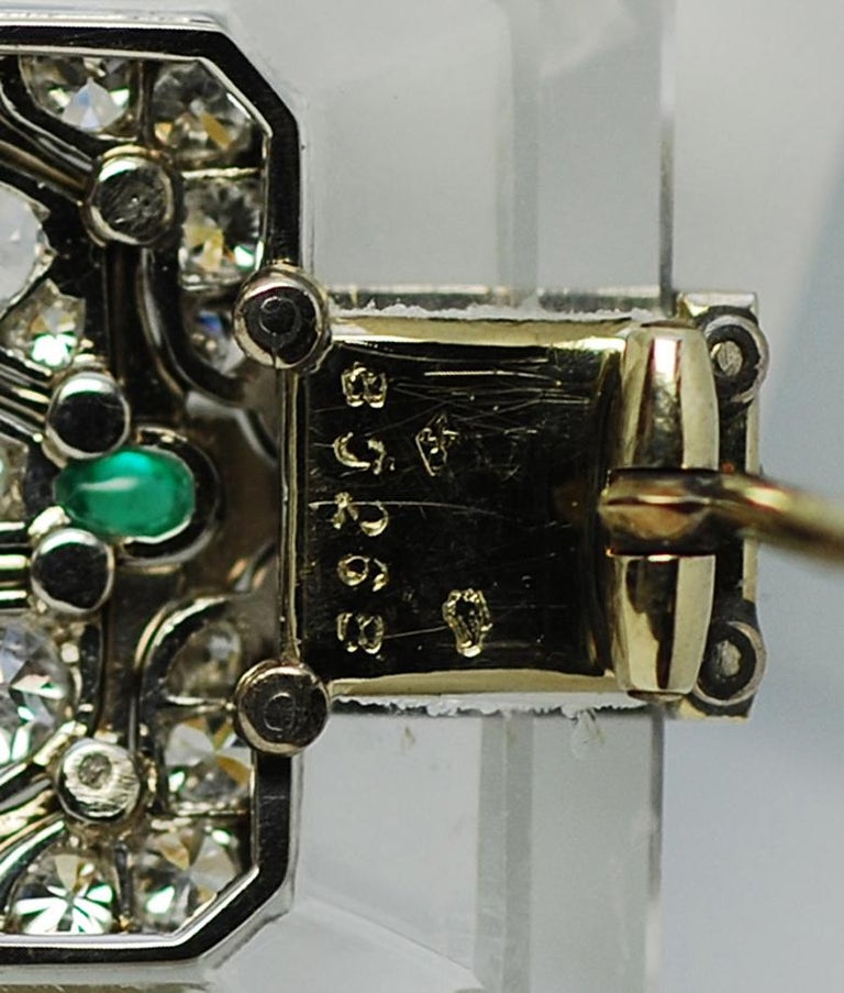 Mauboussin Art Deco Rock Crystal and Diamond Brooch, circa 1927 For ...