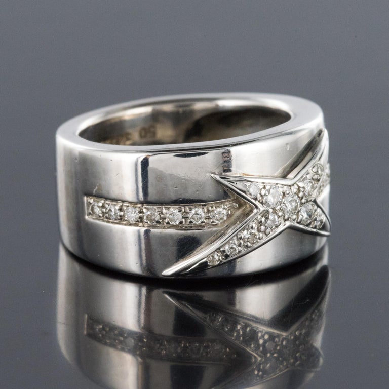 Mauboussin Diamonds 18 Karat White Gold Band Ring At 1stdibs