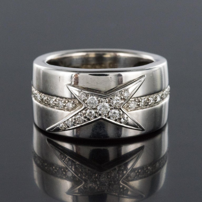 Mauboussin Diamonds 18 Karat White Gold Band Ring at 1stDibs