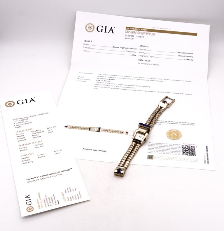 Mauboussin GIA Certified 1950 Retro Machine Age Watch 18Kt White Gold ...