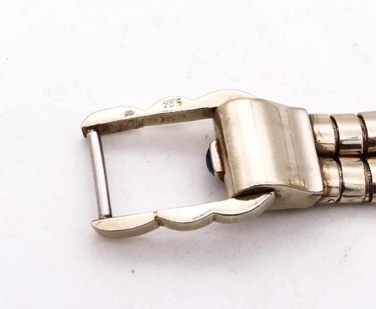 Mauboussin GIA Certified 1950 Retro Machine Age Watch 18Kt White Gold ...