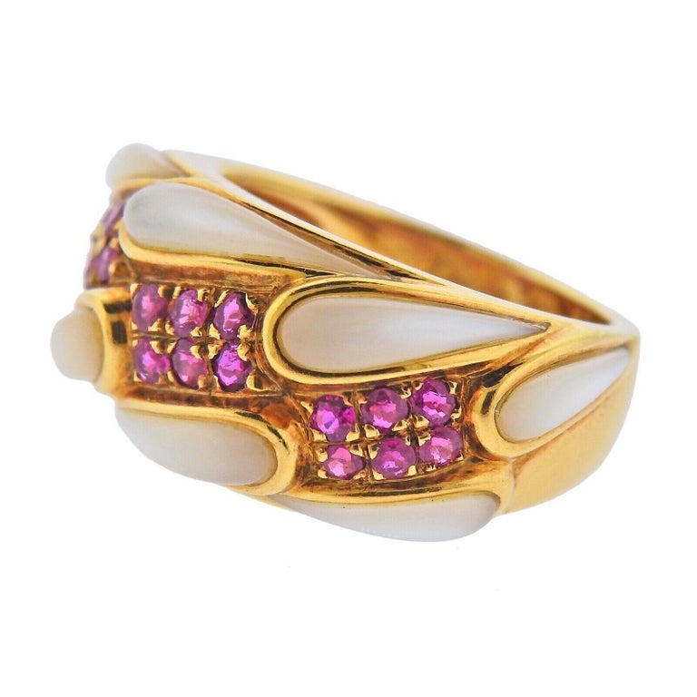 Mauboussin Moonstone Ruby Ring For Sale at 1stDibs | moonstone and ruby ...