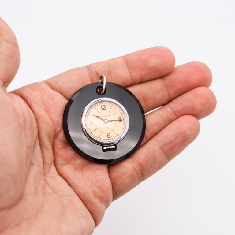 Mauboussin Paris 1950 Mido Skeleton Round Watch pendant Stainless 18kt ...