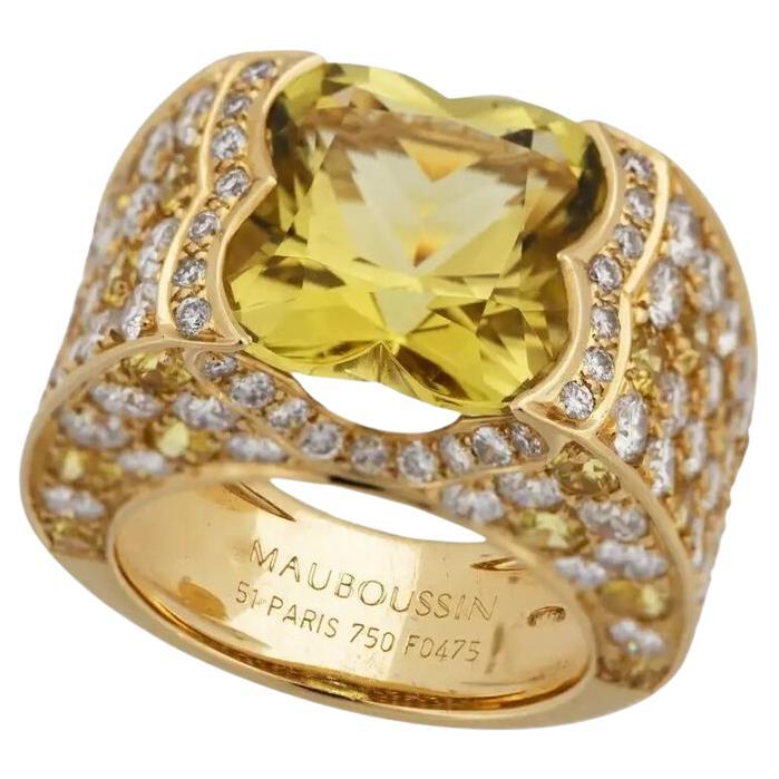 Mauboussin Sapphire and-Diamond Ring For Sale at 1stDibs