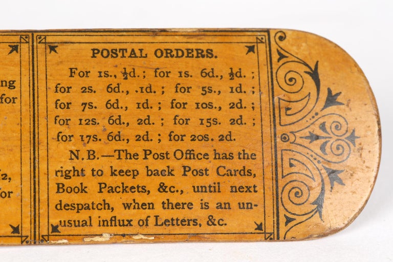 Mauchline Wooden Postal Ruler and Paper Folder with Beach and Cliffs ...