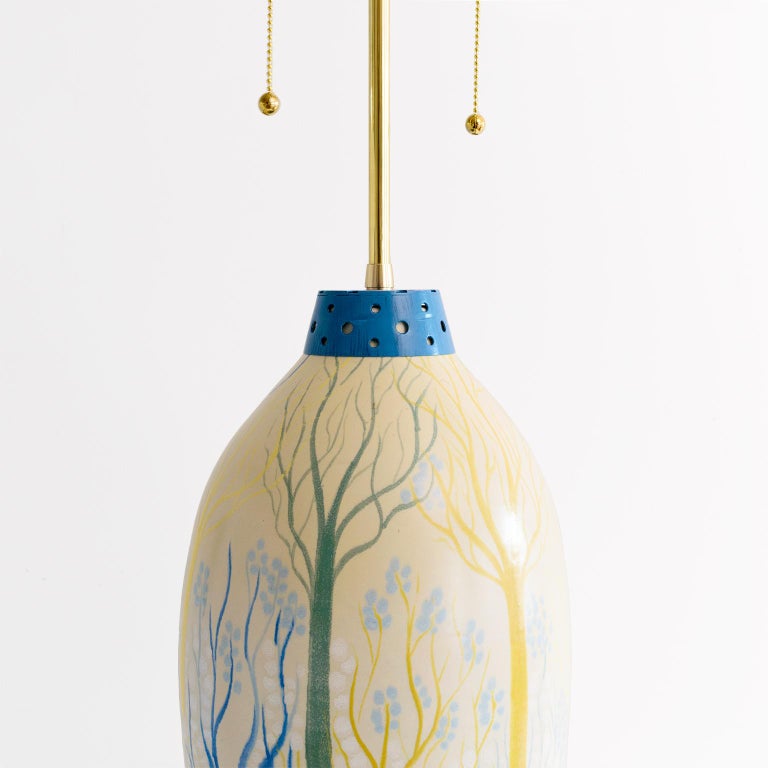 Maud Fredin Fredholm "Spring" Stoneware Lamp from Bo Fajans, Sweden ...