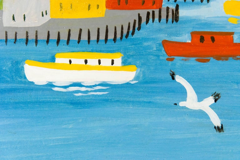 Maud Lewis - Boats at Sandy Cove at 1stDibs | maud lewis boat painting
