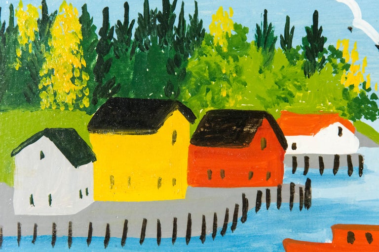 Maud Lewis - Boats at Sandy Cove at 1stDibs | maud lewis boat painting