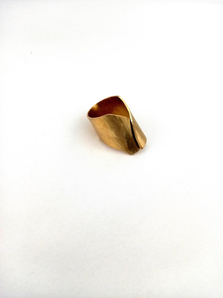 Customizable MAUKE V JEWELRY Folded Ring Brass For Sale at 1stDibs