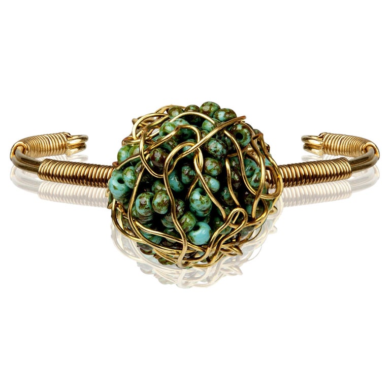MAUKE V JEWELRY My Treasure Bracelet Antique Green For Sale at 1stDibs