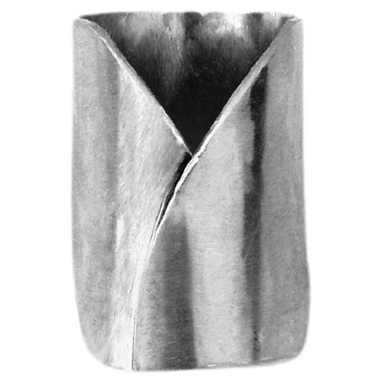 Customizable Mauke V Jewelry Sterling Silver Folded Ring For Sale at ...