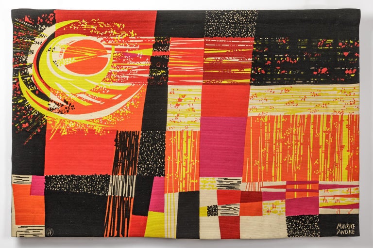Maurice André Large Colored Wall Tapestry for Robert Four Edition For ...