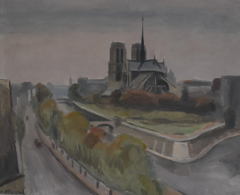 Maurice Asselin - Maurice Asselin (1882-1947) Notre-Dame, Paris Oil on ...