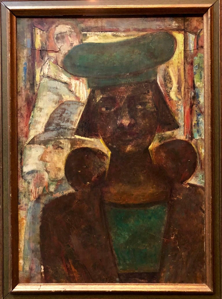 Maurice Becker - Modernist Oil Painting the Shop Window NYC 1940s WPA ...