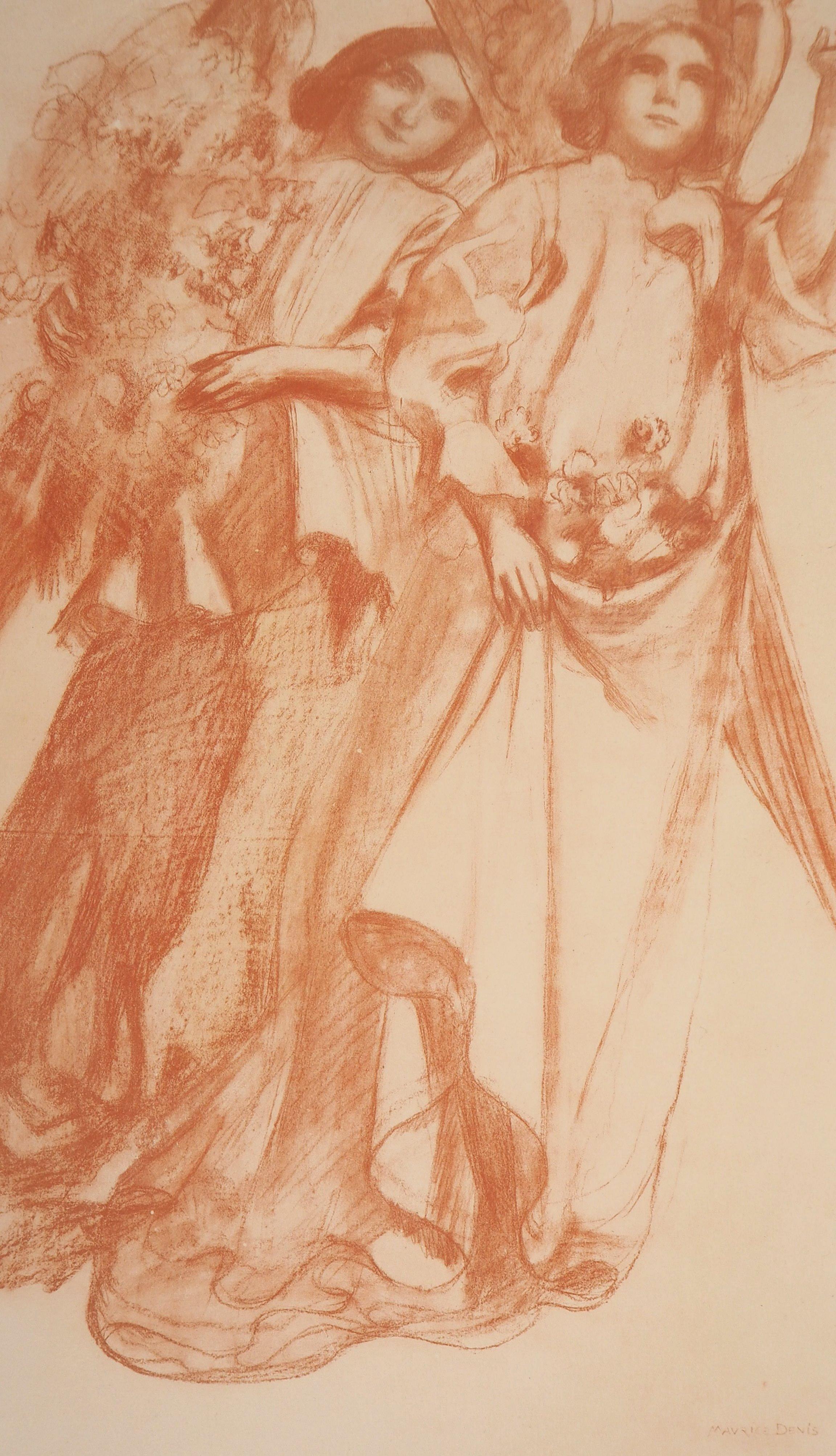 Maurice Denis - Two Angels in Celebration - Original lithograph For ...